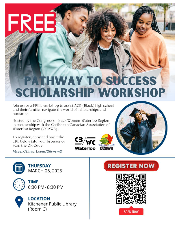 Pathway to Success Scholarship Workshop - CBWC | Waterloo